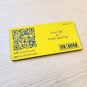 100mm X 50mm Rectangle Personalised Tag With QR Code, Plastic QR Plaque ...