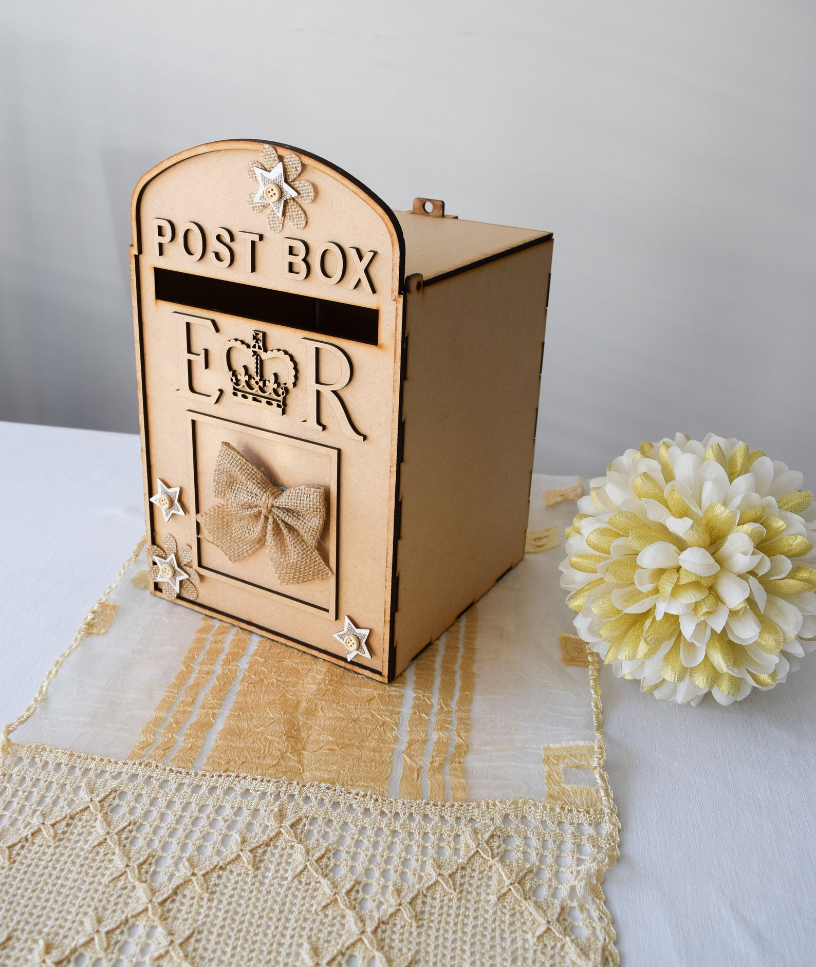 Wedding Post Box Decorated MDF Craft Kit Royal Mail Card - Etsy UK
