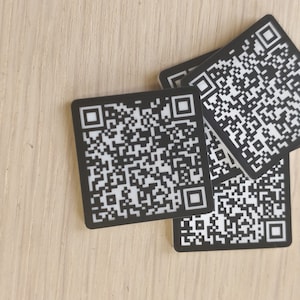 40 Mm Square Custom Laser Engraved QR Code, Custom Discs, Table, Tags ...