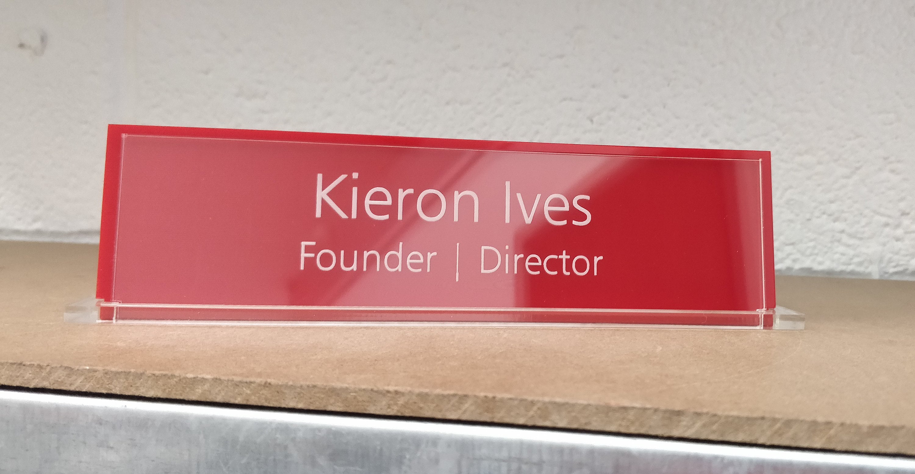 Personalised Acrylic Desk Name Plate: Custom Engraved Office Sign - Etsy