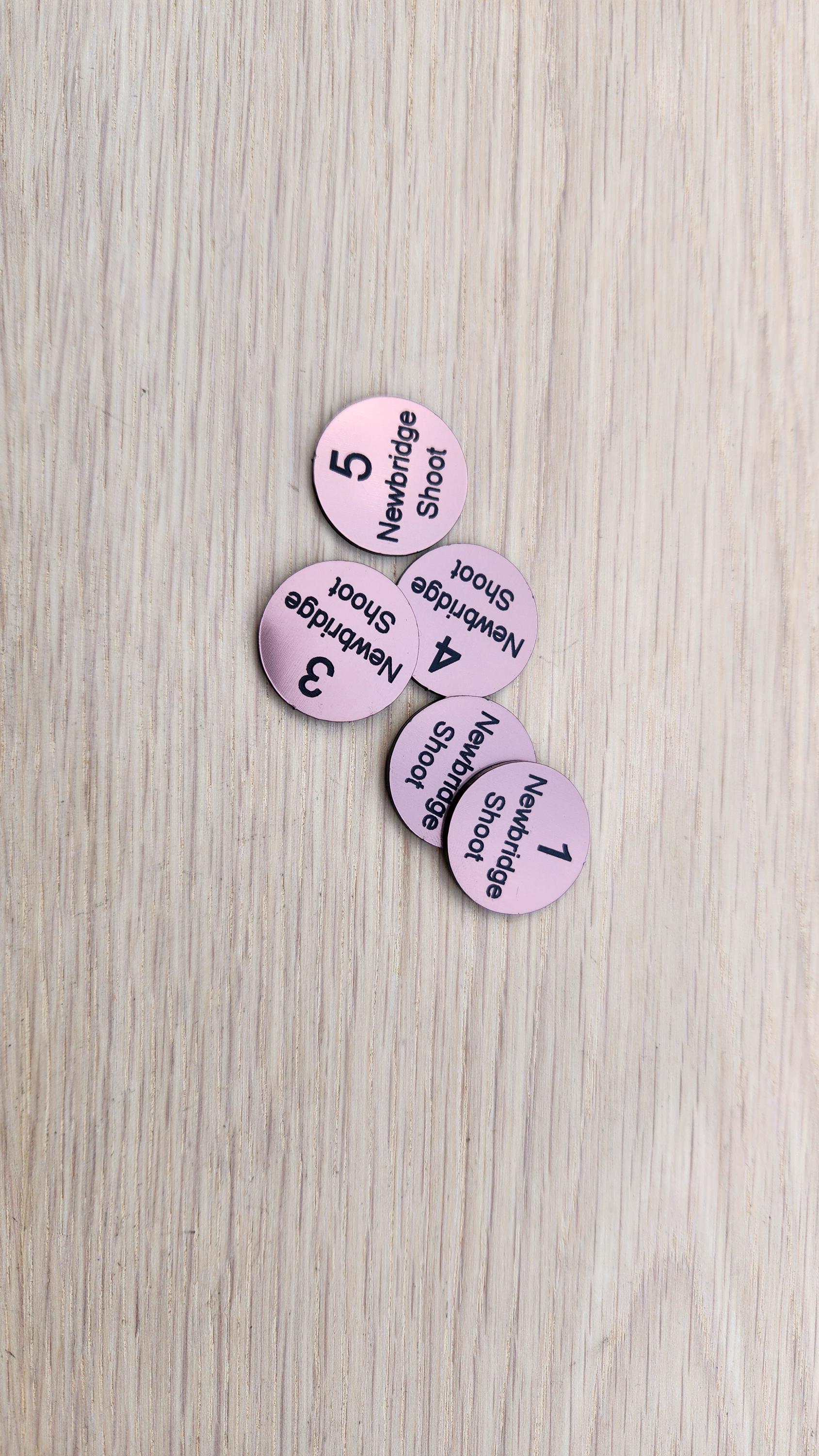 Laser Engraved Numbered Discs: 25mm Plastic Tags, No Holes - Etsy