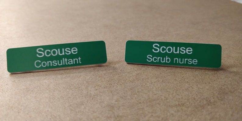 Personalised Laser Engraved Plastic Name Badge With Pin - Etsy