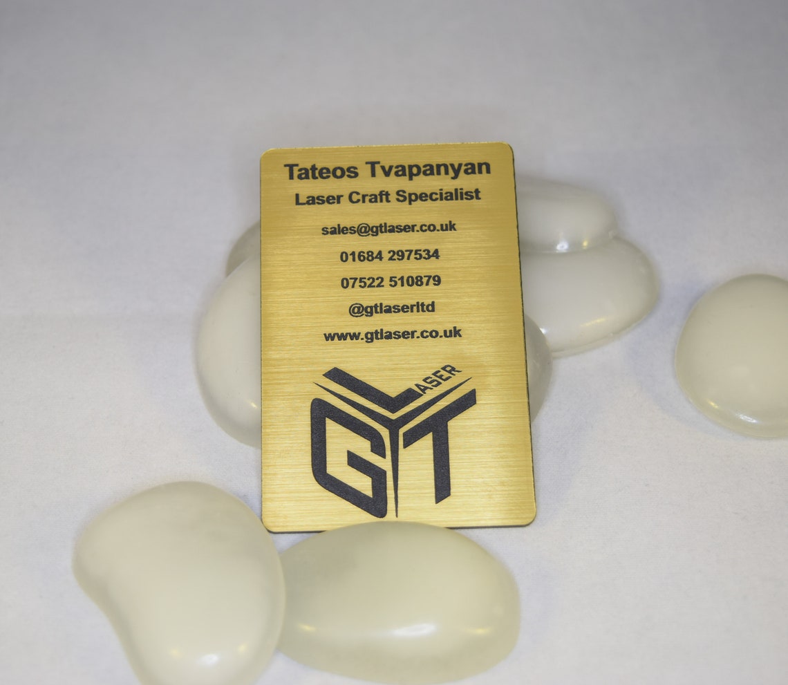 Custom Laser Engraved Plastic Business Cards Personalised | Etsy