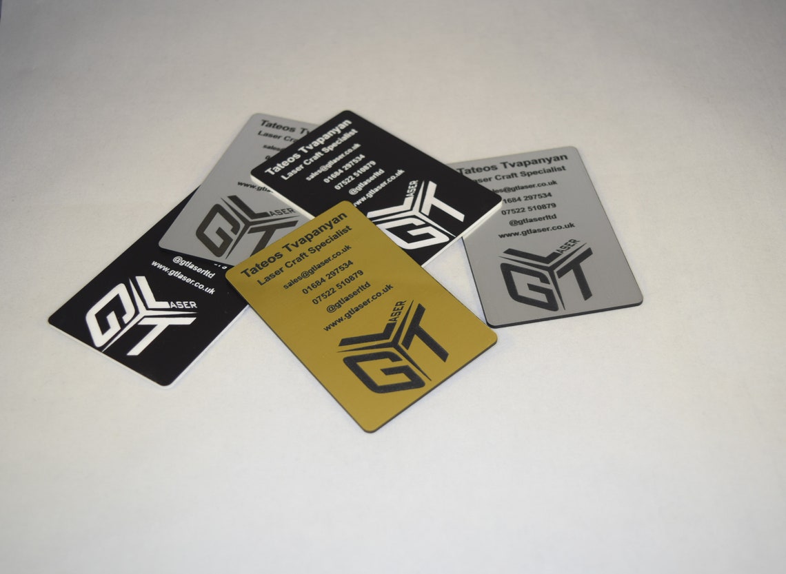 Custom Laser Engraved Plastic Business Cards Personalised | Etsy