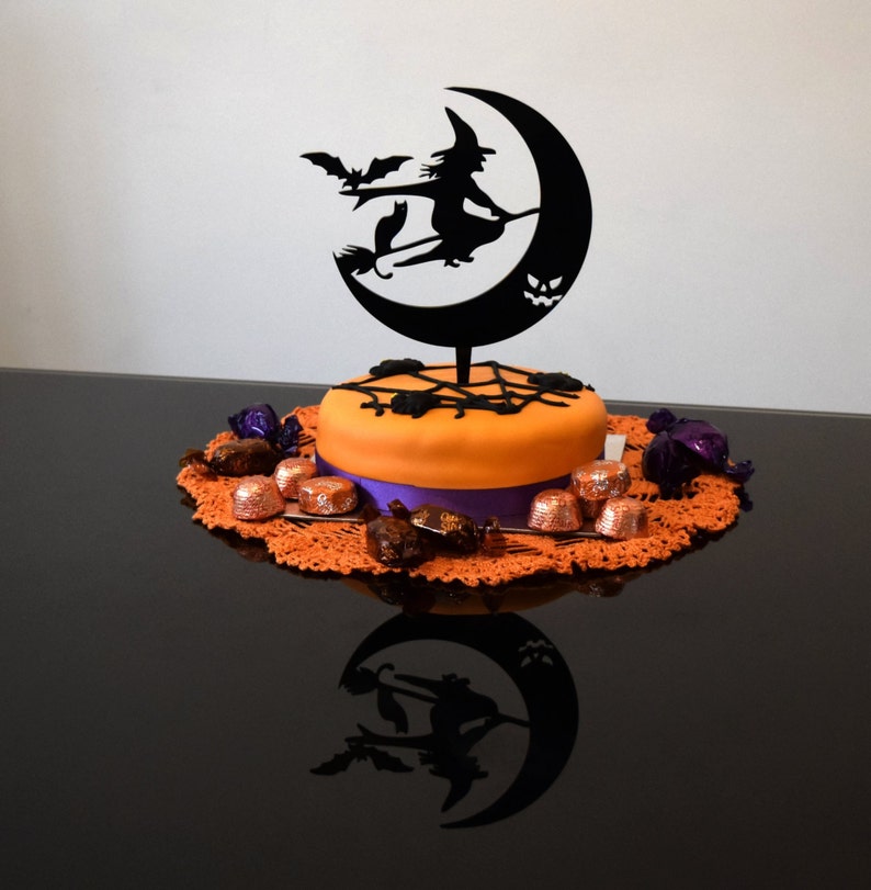 Halloween Cake Topper Witch Cake Topper Halloween | Etsy
