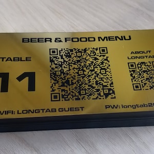 Plastic QR Plaque With Custom Text, 14 Cm X 5 Cm, Personalised QR ...