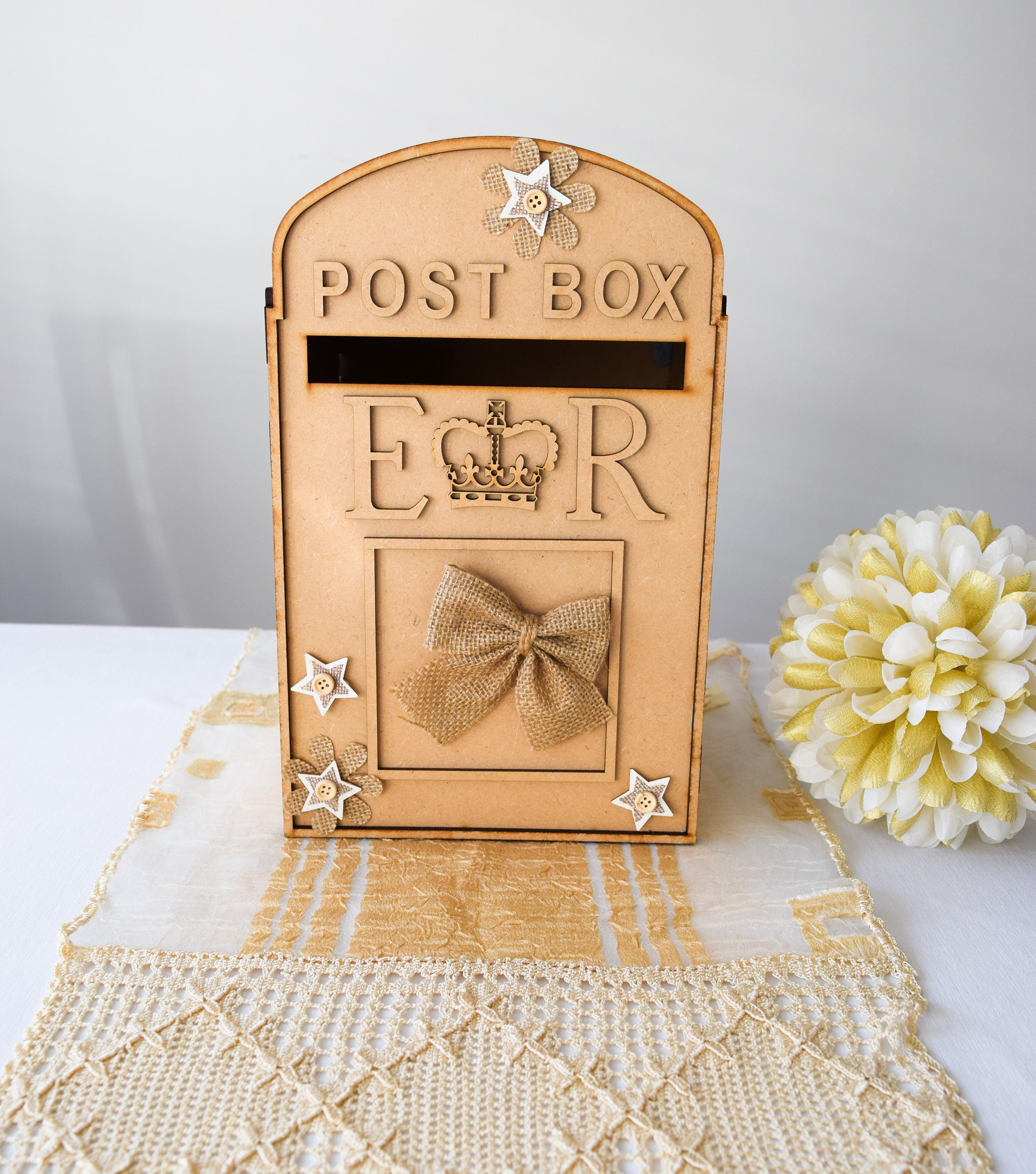 Wedding Post Box Decorated MDF Craft Kit Royal Mail Card - Etsy UK