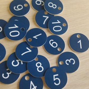 Laser Engraved Number Discs With Screws: 25mm Plastic Tags - Etsy UK