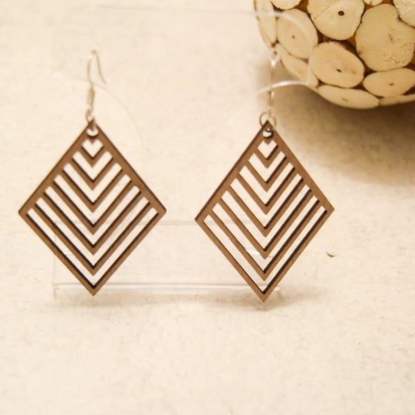 Laser Cut Earring Etsy