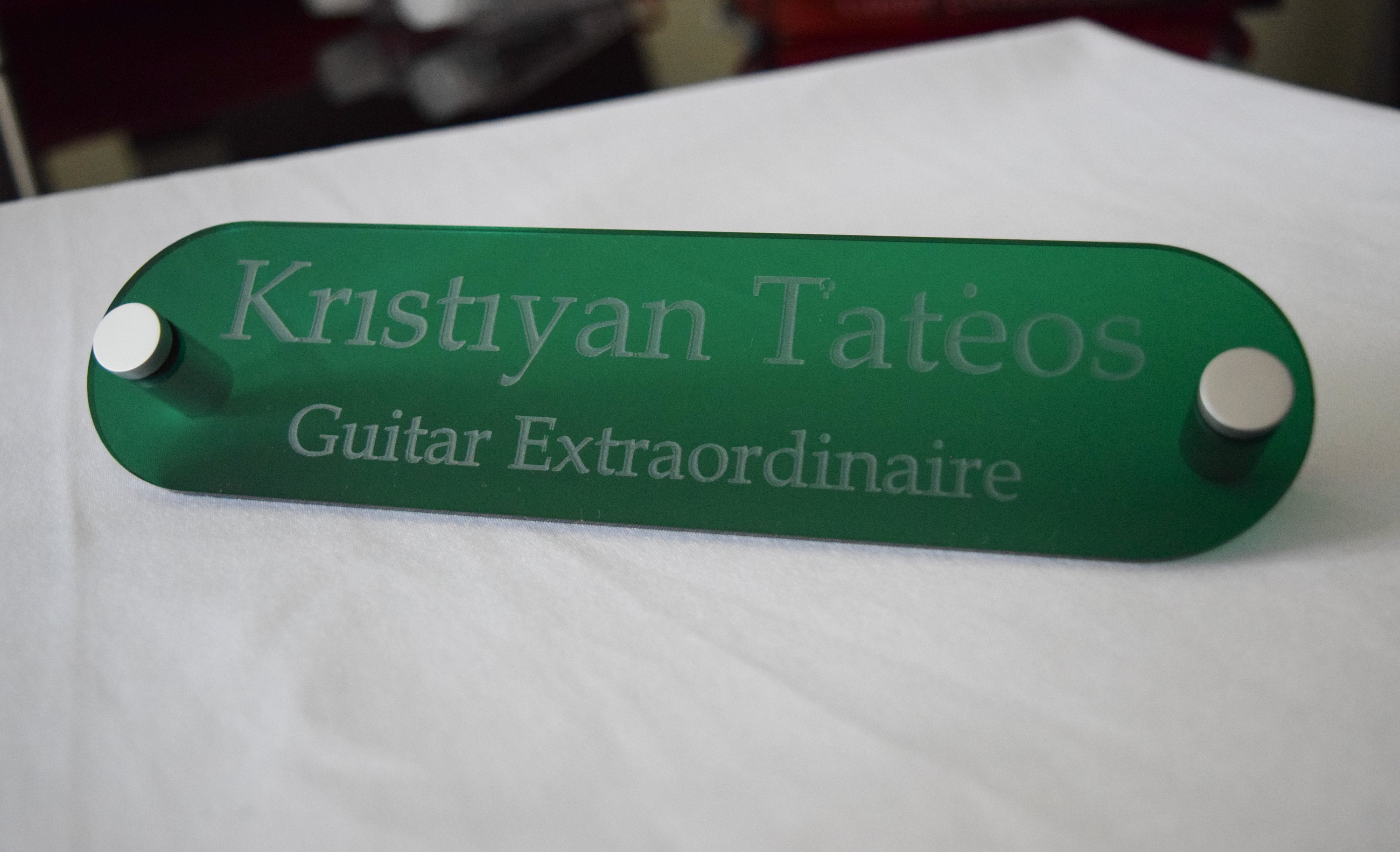 Desk Name Plate Translucent Acrylic Custom Engraved Sign | Etsy UK