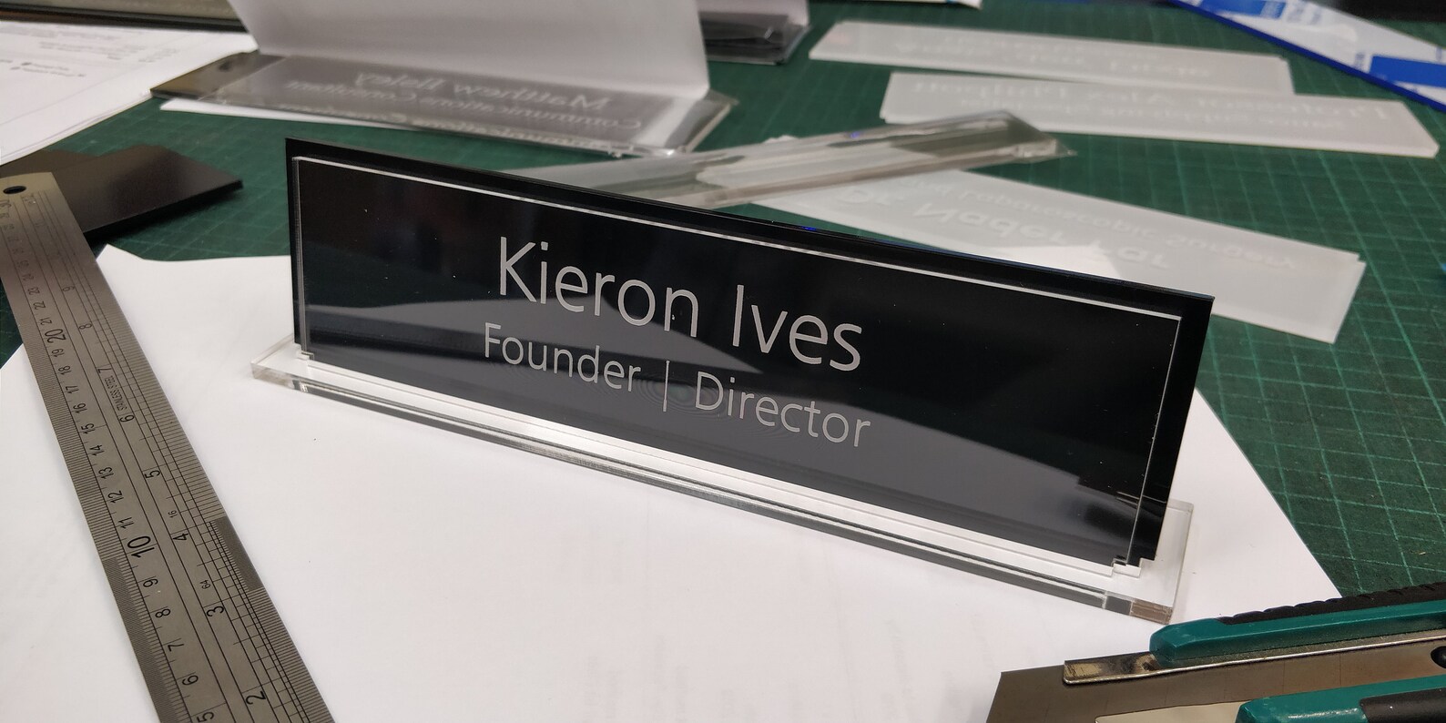 Executive Personalised Desk Name Plate Custom Engraved Sign - Etsy