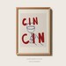 Cin Cin Print Digital Download Printable Cheers Poster Bar Cart Decor ...
