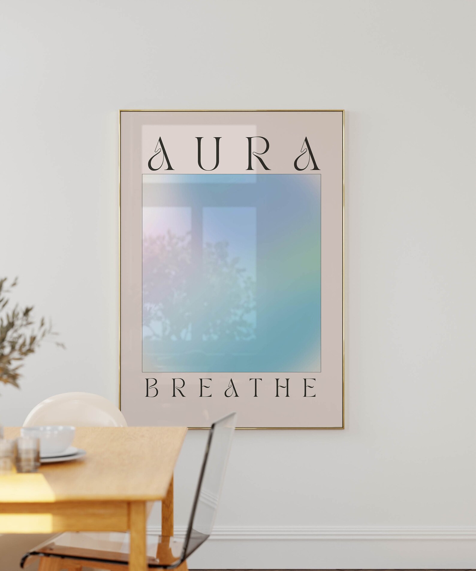 Aura Breathe Poster Digital Download Relaxing Wall Art Mental - Etsy