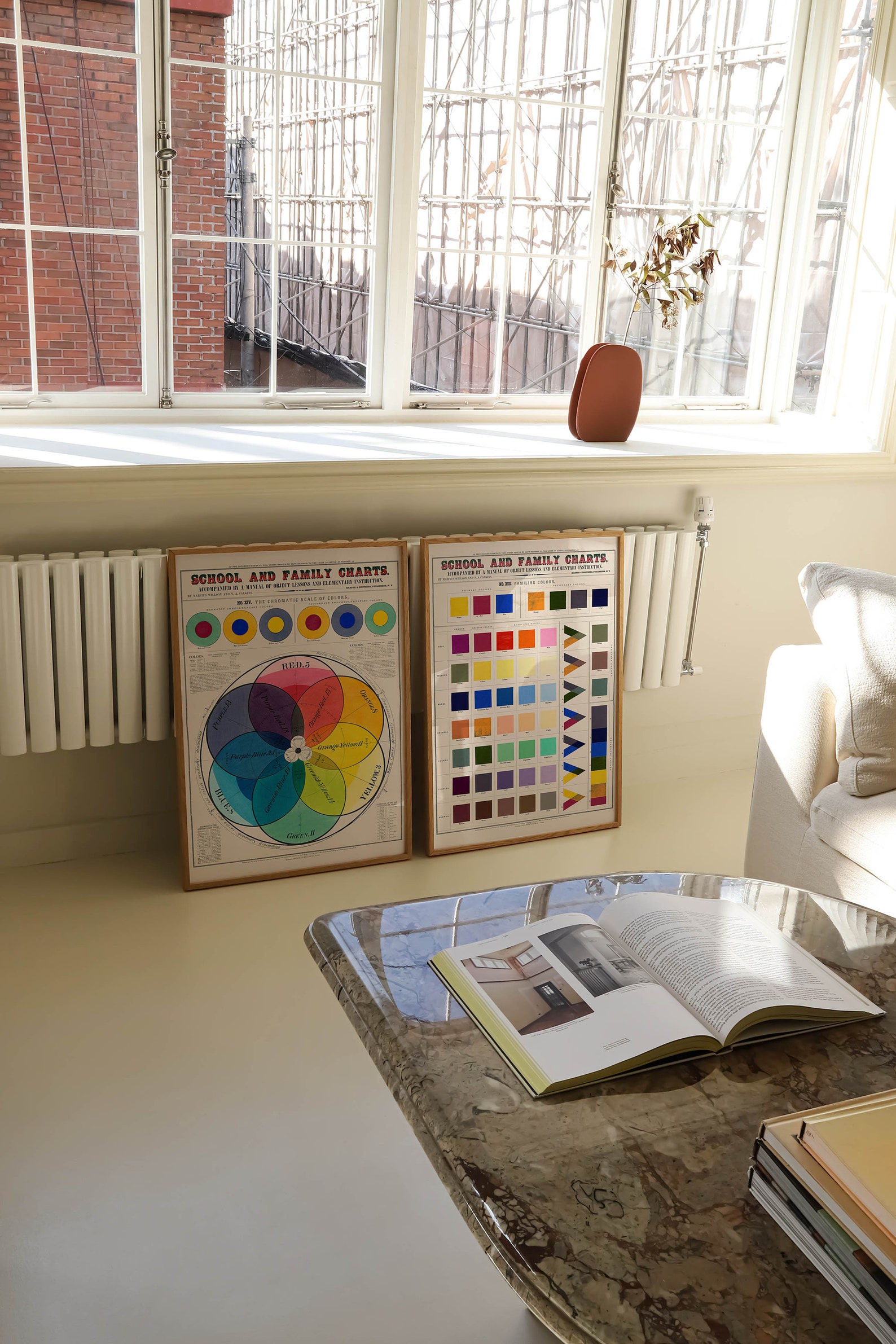 Vintage Color Chart Print School and Family Wall Art CMYK RGB Design ...