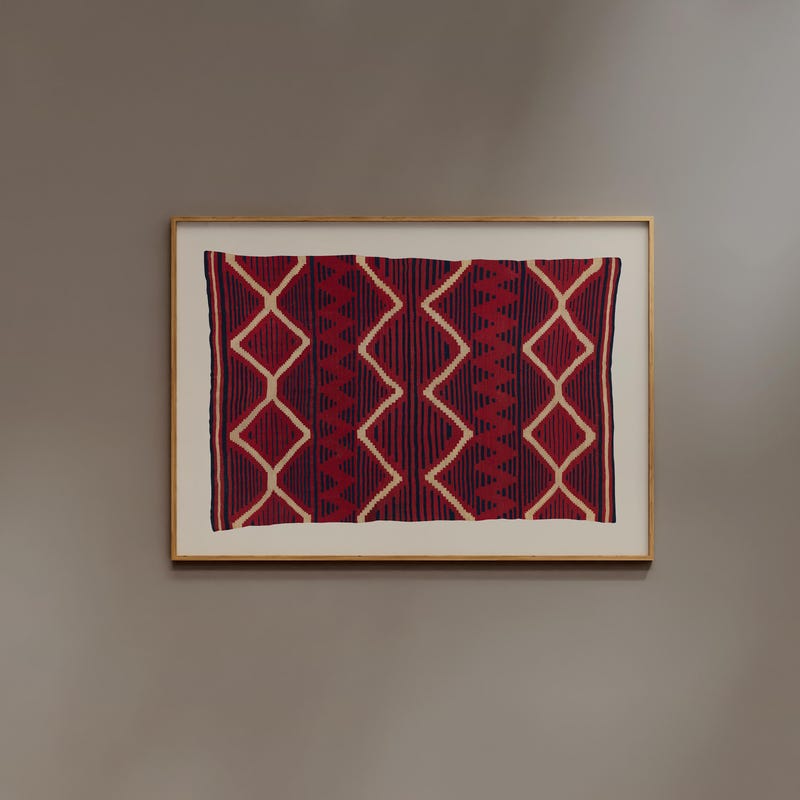 Navy and Red Chevron - Etsy