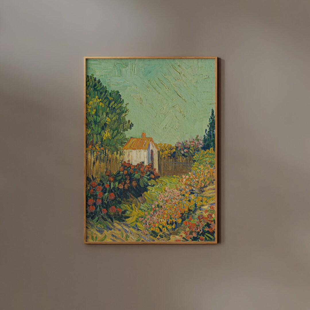 Vincent Van Gogh Print | FRAME Option | Landscape Oil Painting, Cottage ...