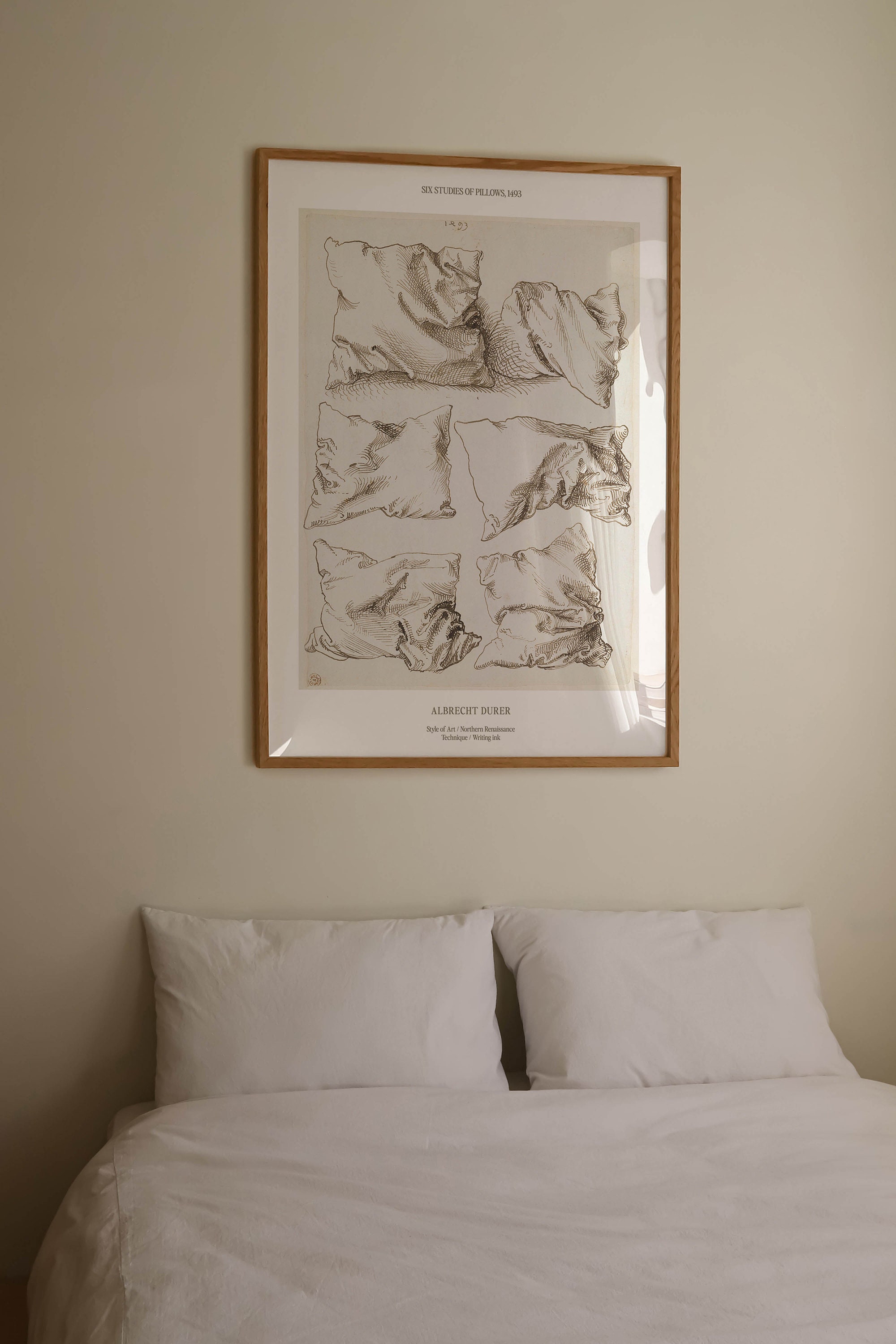 Albrecht Durer Six Studies of Pillows Print Laundry Decor Still Life ...