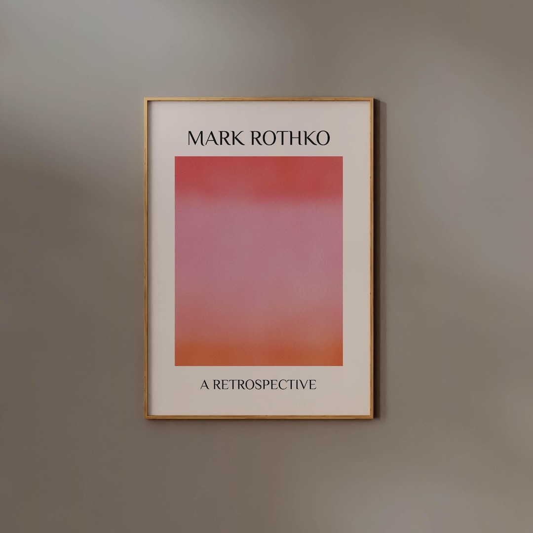 Mark Rothko Print Trendy Pink Poster Exhibition Wall Art Aesthetic Aura ...