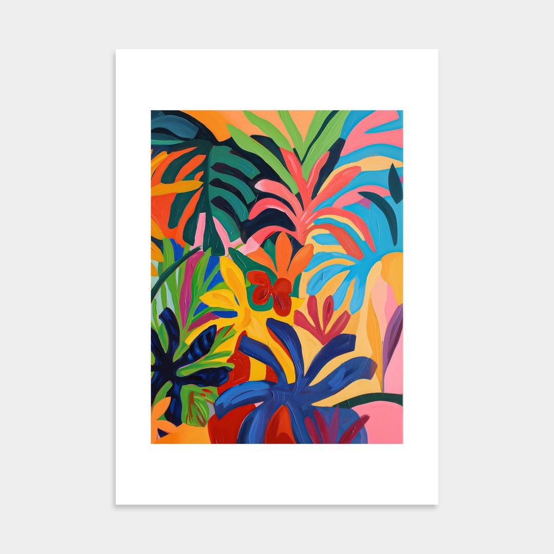 Matisse Inspired Poster Frame Option Colorful Leaves Print, Henri ...