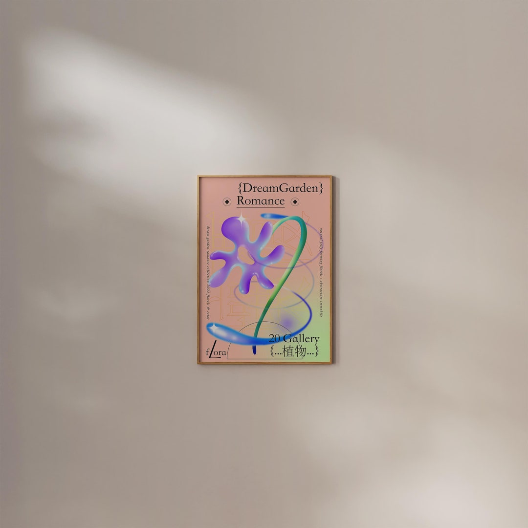 Trippy Poster Digital Download Preppy Wall Art Printable Dorm Decor Y2k ...