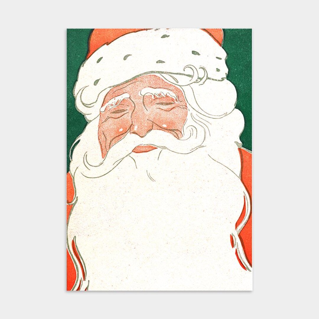 Vintage Santa Print, 1900s, Digital Download, Santa Clause, Printable ...