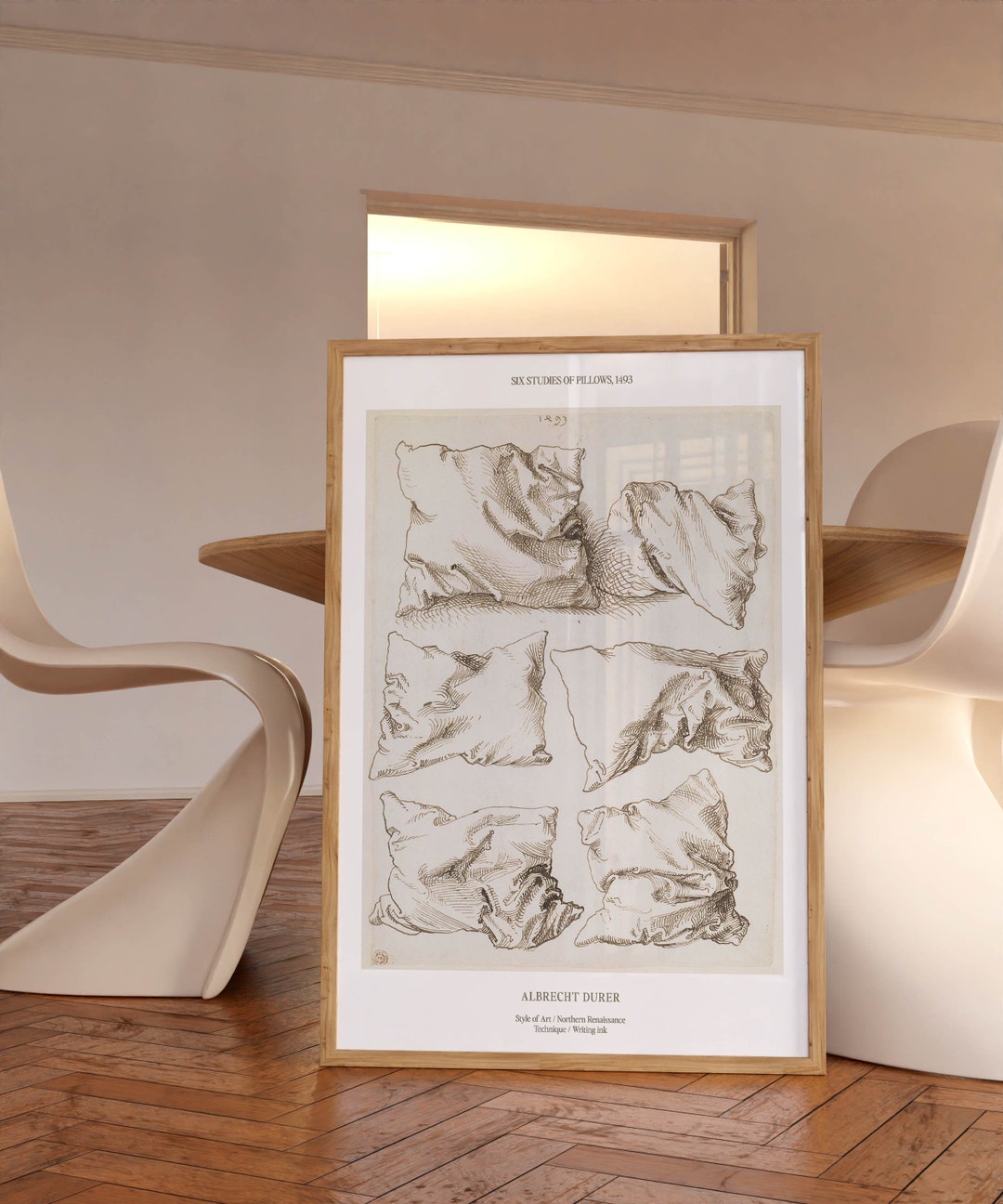Albrecht Durer Six Studies of Pillows Print Laundry Decor Still Life ...