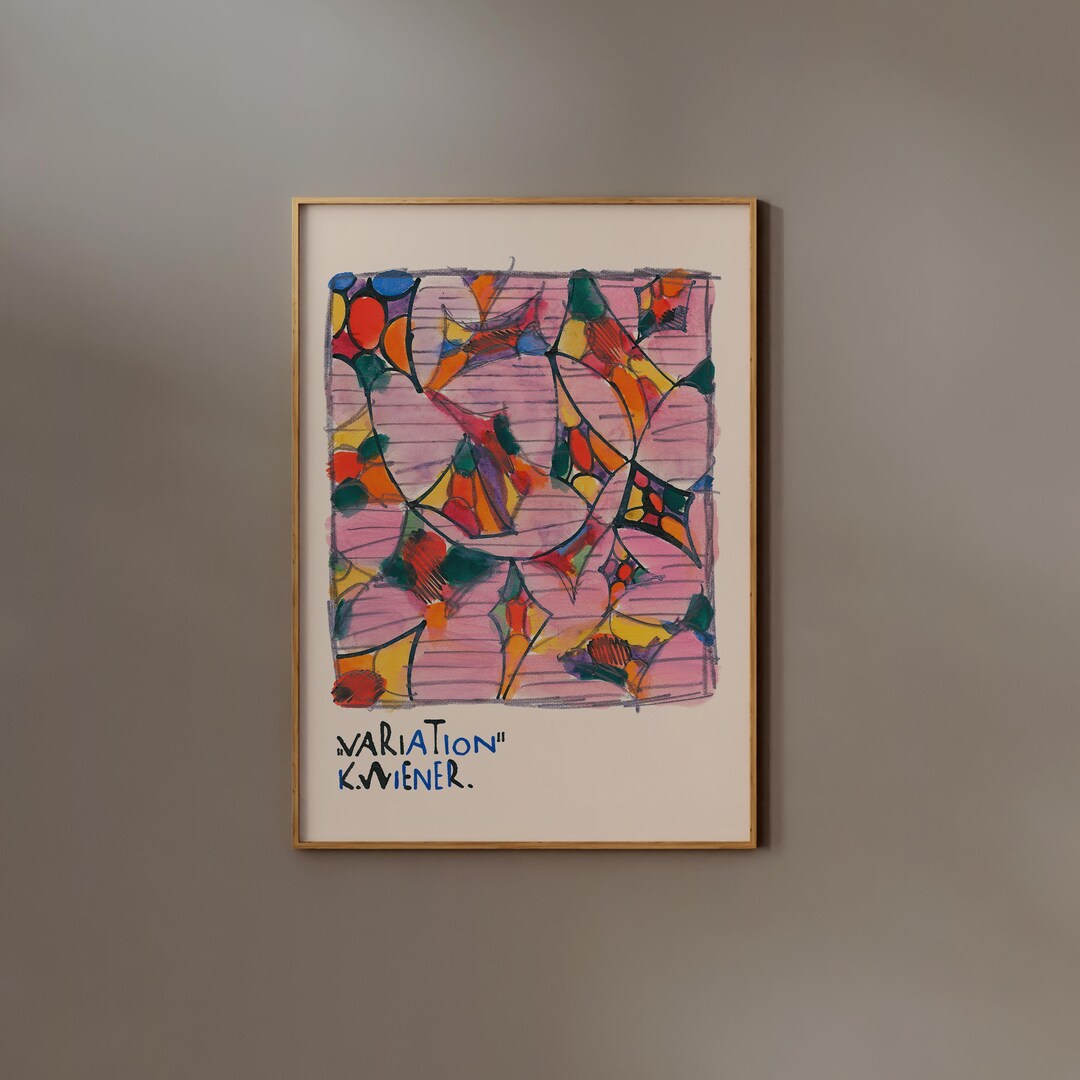 Pink Abstract Painting Print | Frame Option | Modern Contemporary ...