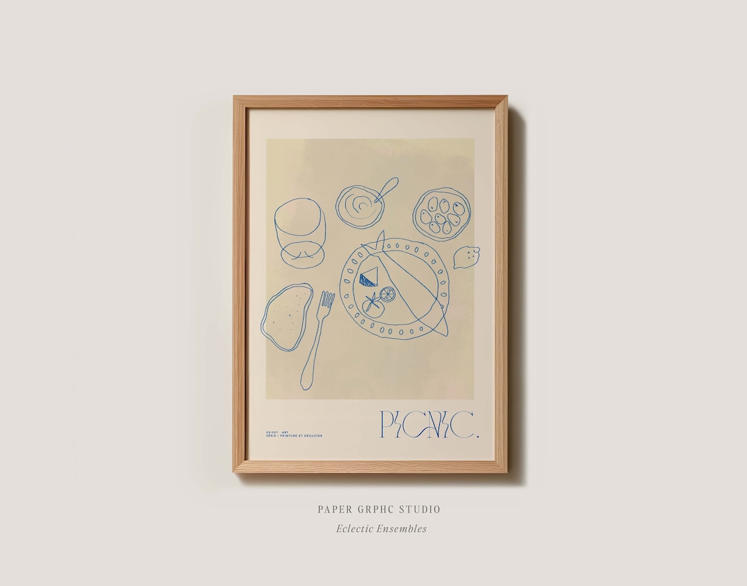 Vintage Food Print Fish Retro Poster Trendy Wall Art Kitchen - Etsy