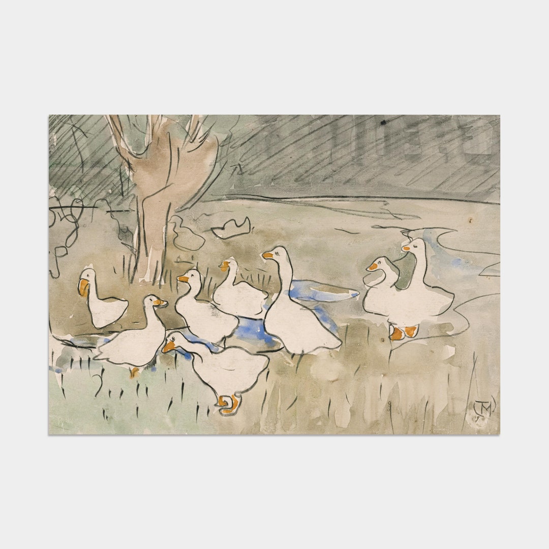 Vintage Duck Poster, Digital Download, Farmhouse Nursery Decor, Antique ...