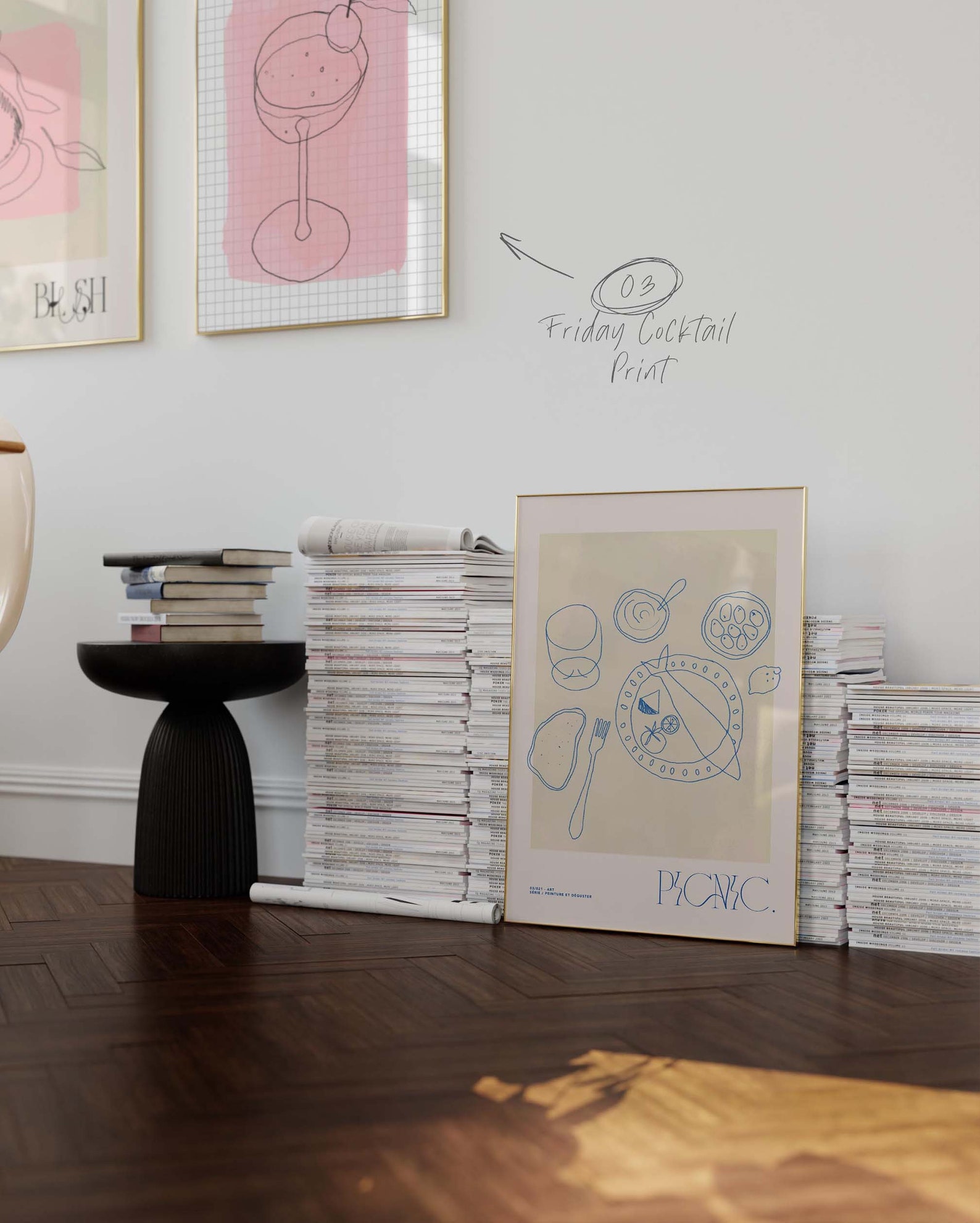 Vintage Food Print Fish Retro Poster Trendy Wall Art Kitchen - Etsy