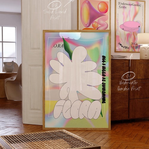 Y2k Room Decor 2000s Aesthetic Print Trendy Poster Psychedelic - Etsy