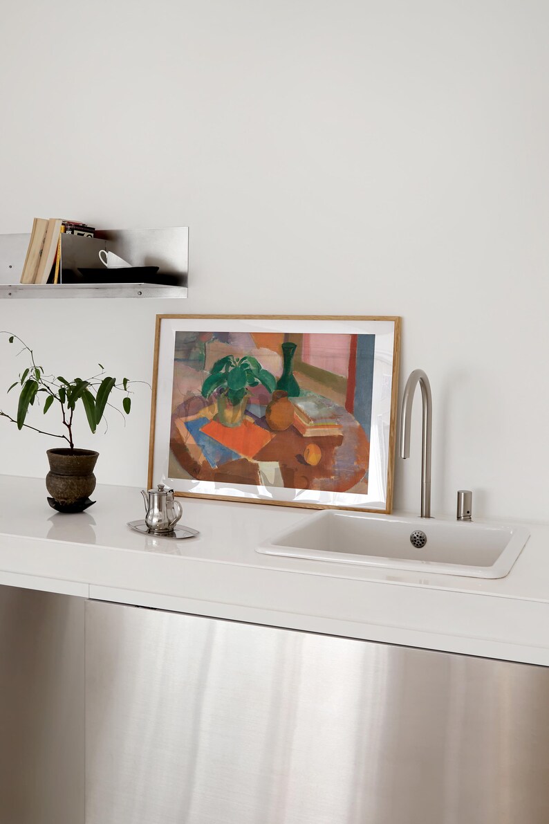 Still Life Painting With Plants | FRAME Option | Aesthetic Print ...