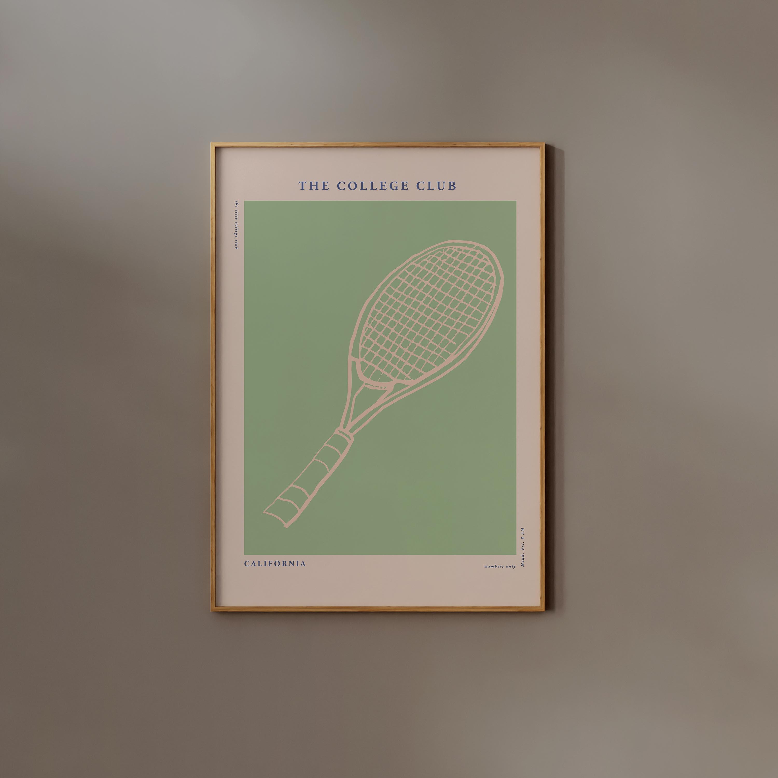 Tennis Racket Print Digital Download Printable Vintage Sports ...