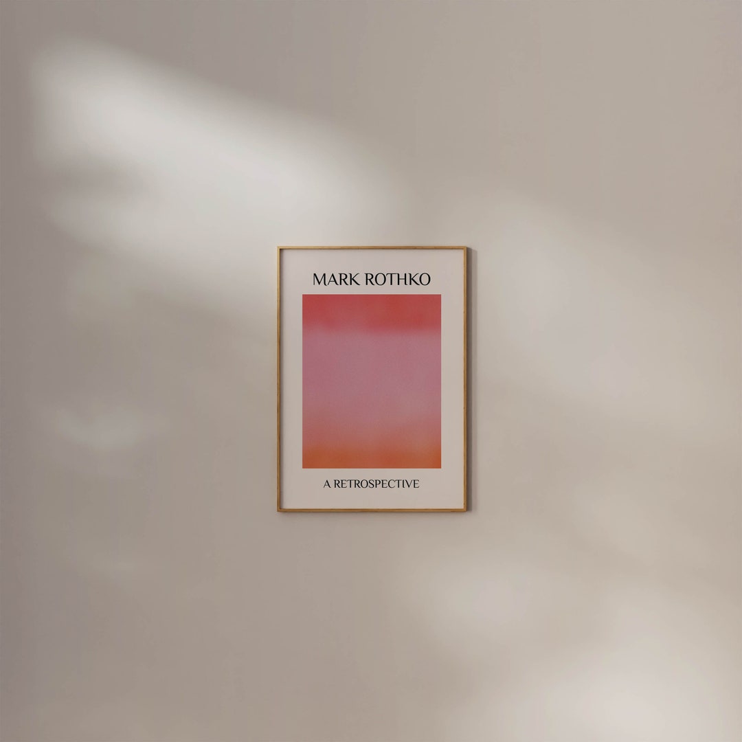 Mark Rothko Print Trendy Pink Poster Exhibition Wall Art Aesthetic Aura ...