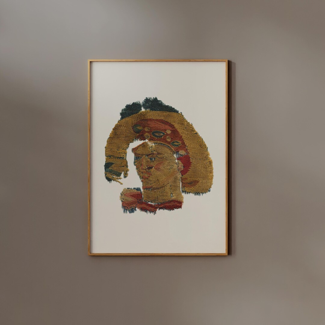 Ancient Coptic Textile Art Print | FRAME Option | Egyptian Woven ...