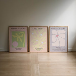 Matisse Print Set of 3 | Frame Option | 3 Piece Wall Art Papier Decoupe ...