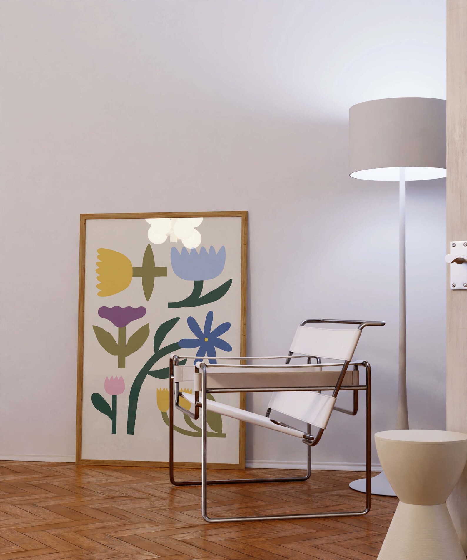 Flower Market Print Nordic Retro Simple Flower Art Poster - Etsy