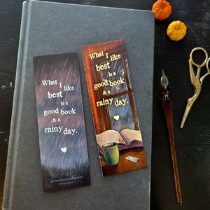 Rainy Day Reversible Bookmark - Etsy