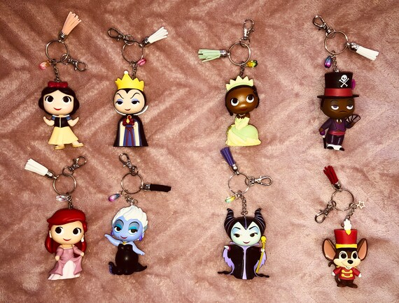 Disney Princess Princesses Villains Bag Charm Keychain Keyring - Etsy