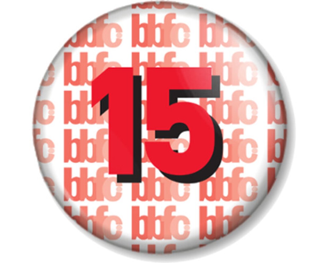 Certificate 15 Logo Icon 15th Birthday Pin Button Badge 25 38 or 58mm ...