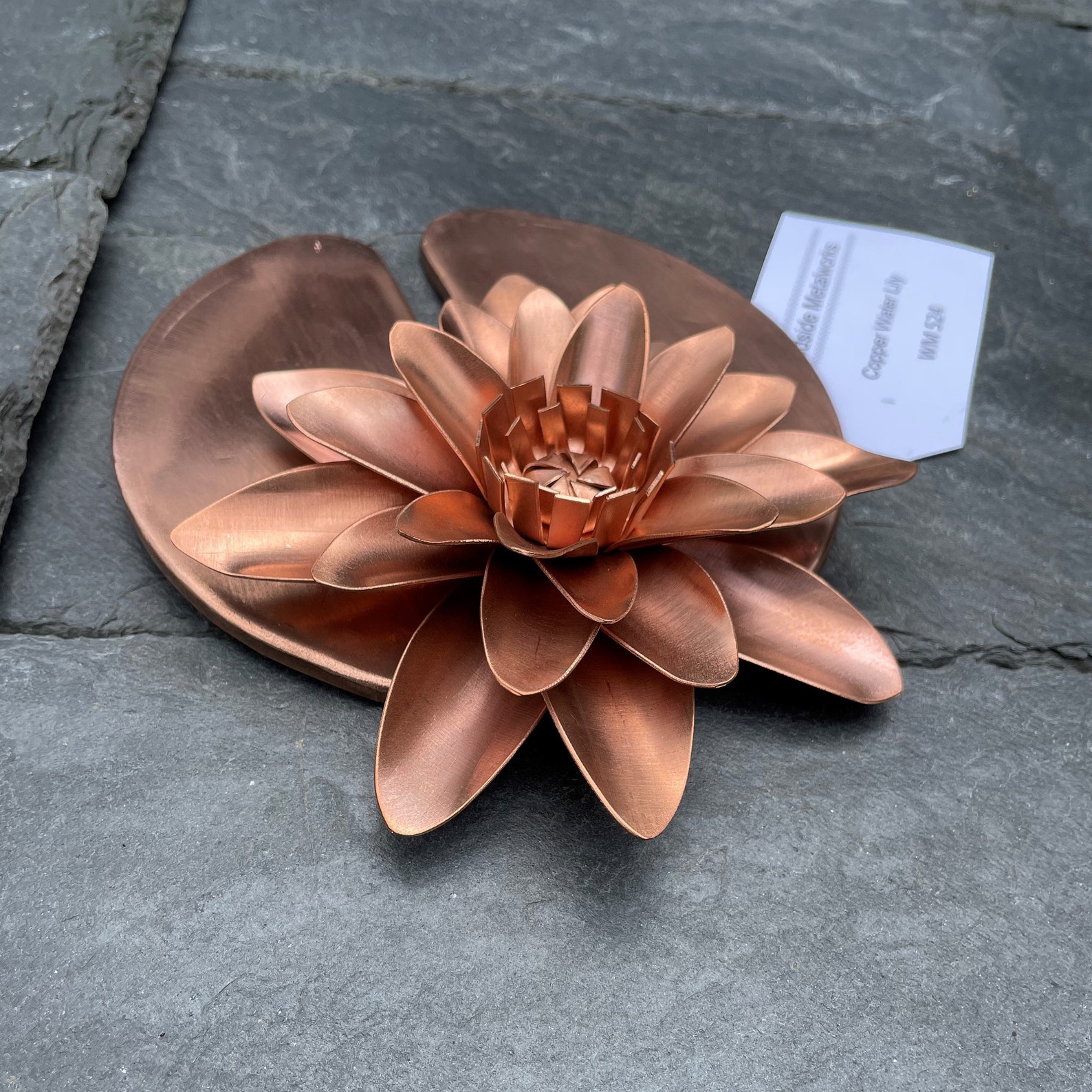Handcrafted Copper Lotus Flower, Lily Pad Sculpture - Etsy