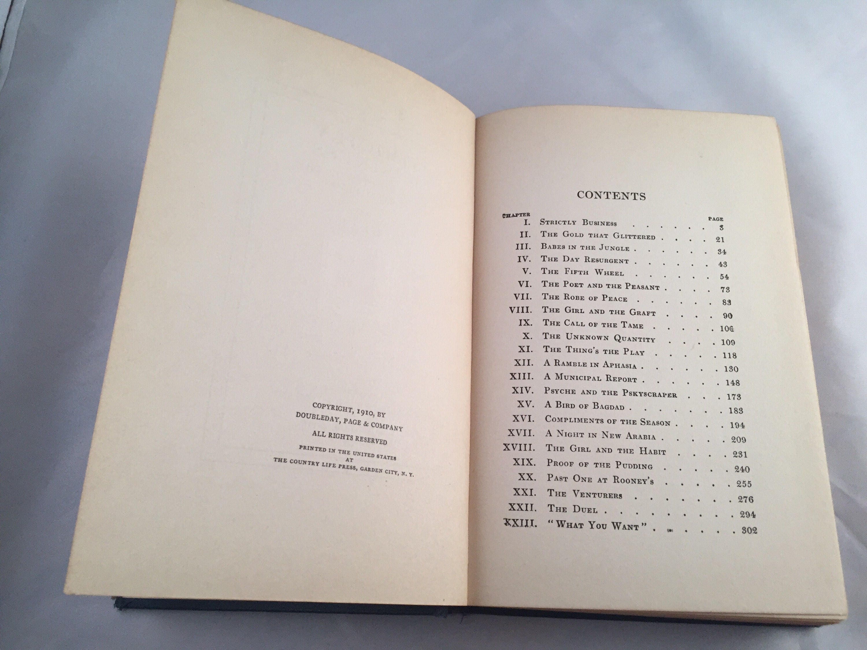 Strictly Business by O. Henry Authorized Edition Vintage Book 1927 ...