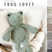 Frog Snuggle Buddy Made to Order medium 15 Frog Lovey Crochet Frog ...