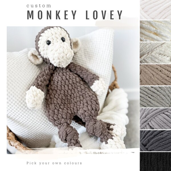 Monkey Lovey - Etsy