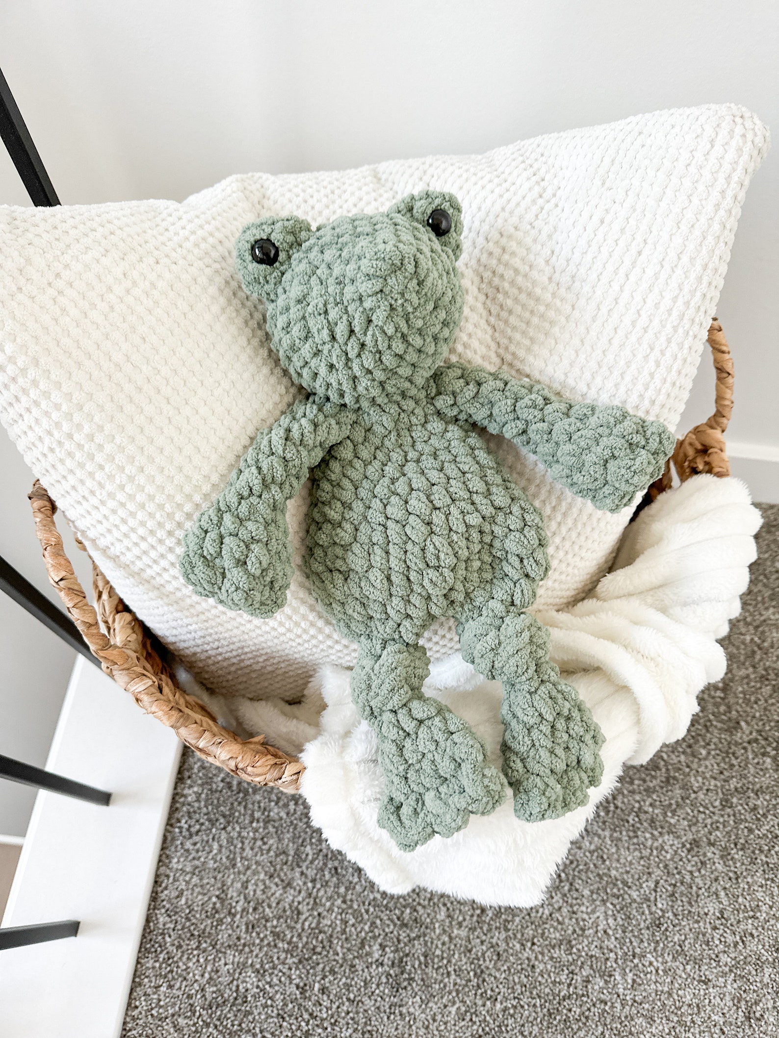 Frog Snuggle Buddy Made to Order medium 15 Frog Lovey Crochet Frog Handmade Gifts - Etsy