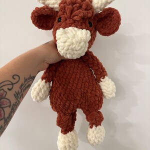 Highland Cow Snuggler - Made to Order | Highland Cow Lovey | Crochet ...