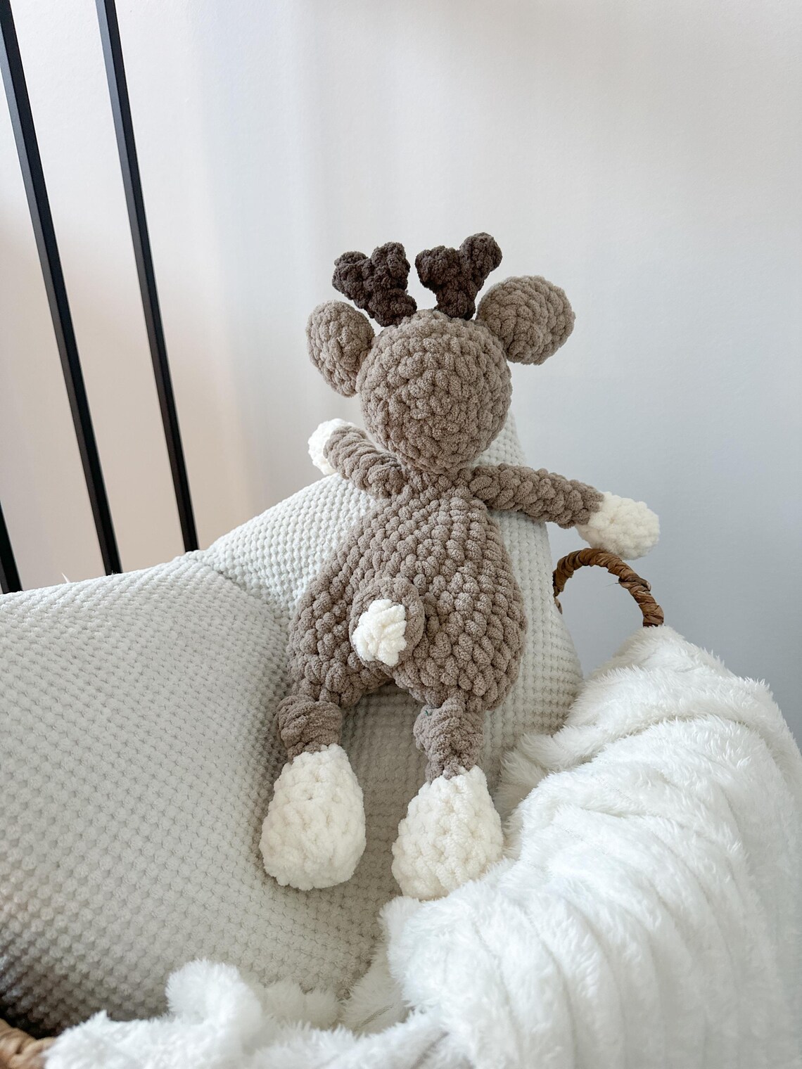 Reindeer Snuggle Buddy - Made to Order (medium 15") | Deer Lovey ...