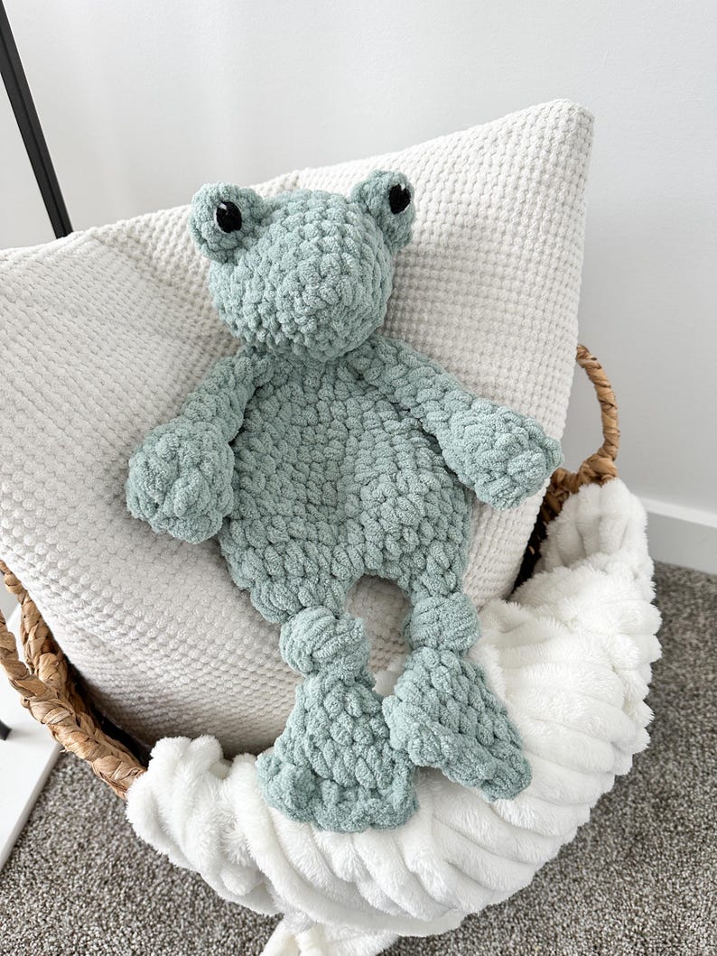 Frog Snuggle Buddy Made to Order medium 15 Frog Lovey Crochet Frog Handmade Gifts - Etsy