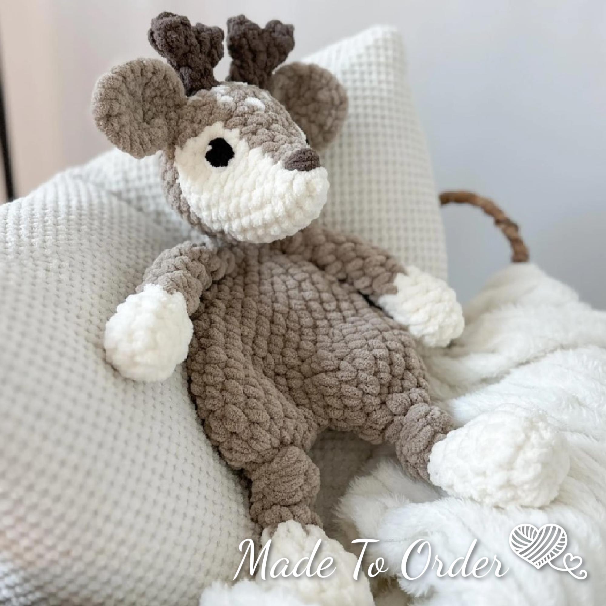 Reindeer Snuggle Buddy - Made to Order (medium 15") | Deer Lovey ...