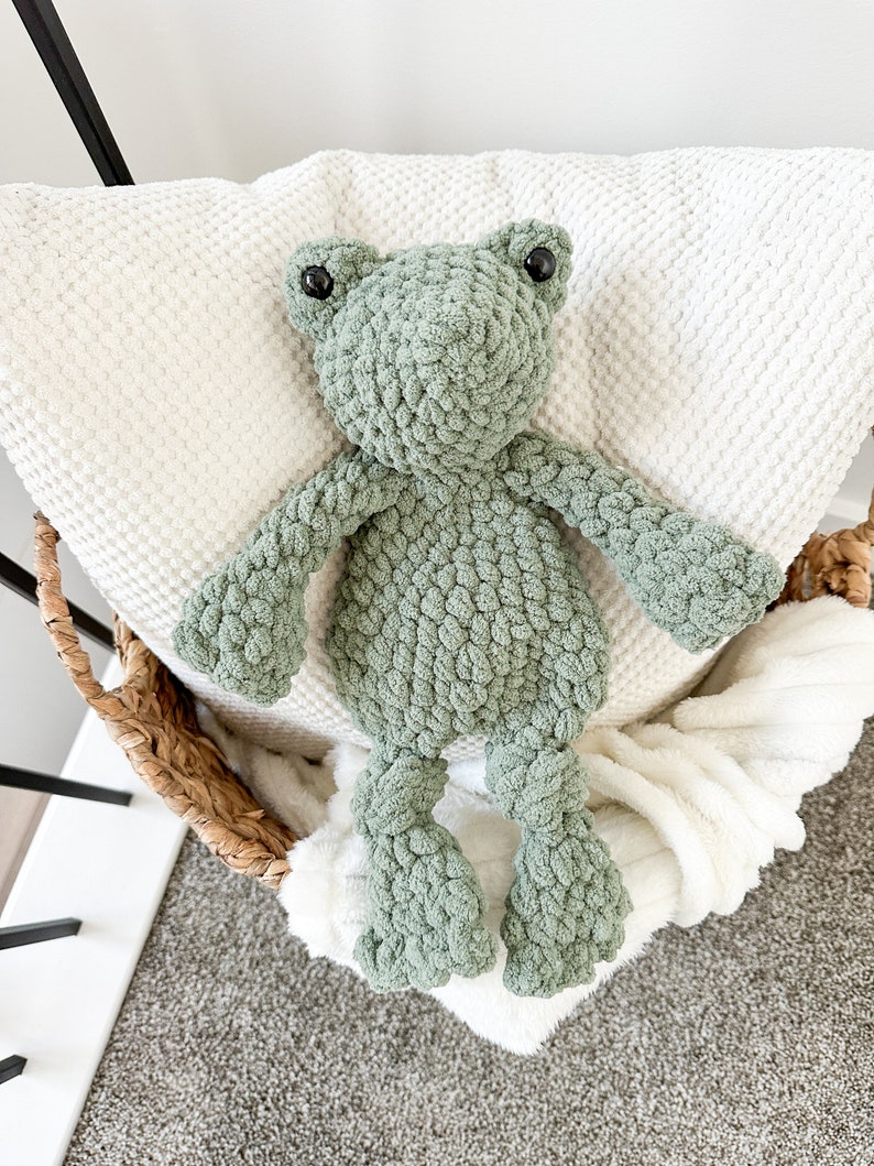 Frog Snuggle Buddy Made to Order medium 15 Frog Lovey Crochet Frog Handmade Gifts - Etsy
